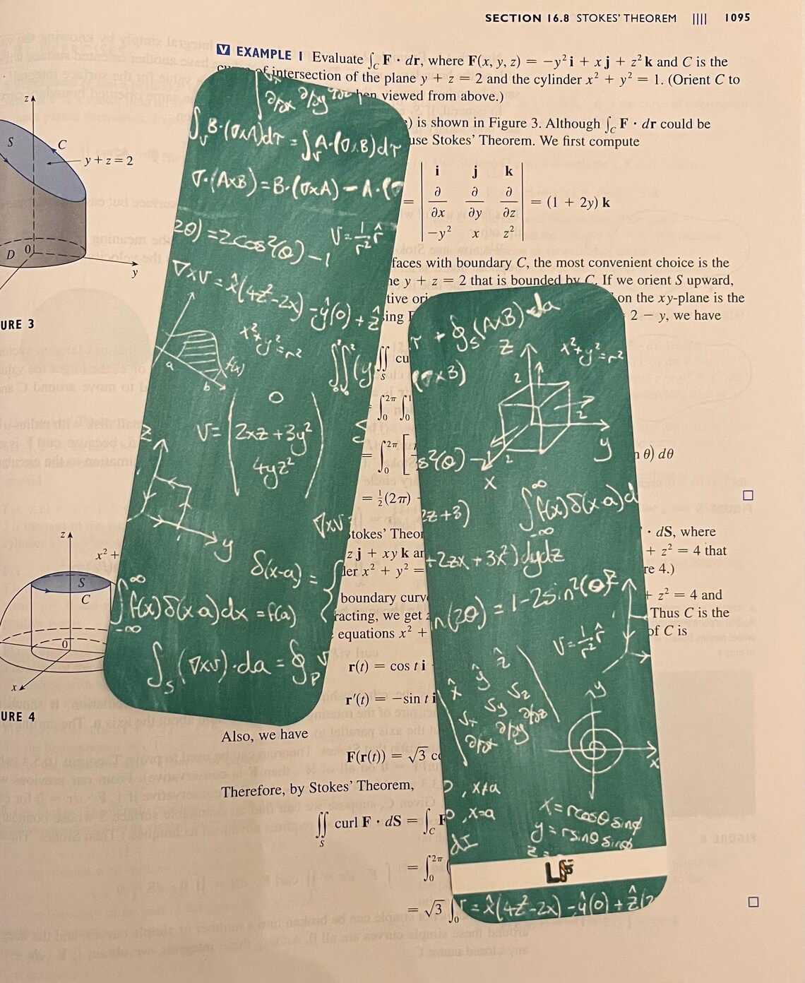 Maths & Physics Bookmark – Chalkboard Vector Calculus Design | Geeky ...