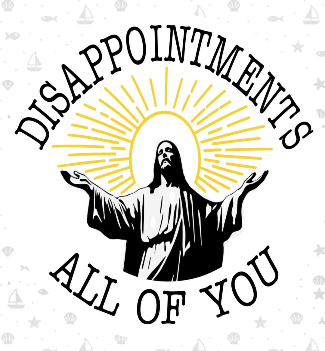 Disappointed Jesus Meme Sticker Pack (2pcs) | Funny Religious Humor ...