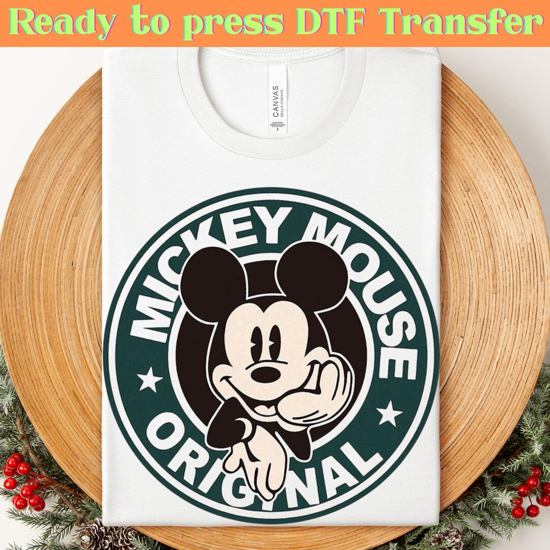 Mickey Mouse DTF Transfer, Disney Cartoon Design, DIY Iron-on Graphic ...