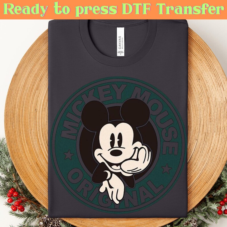 Mickey Mouse DTF Transfer, Disney Cartoon Design, DIY Iron-on Graphic ...