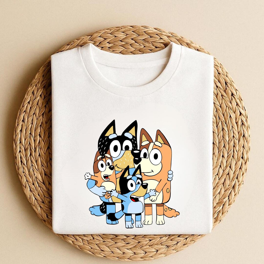 Custom Bluey DTF, Family Matching DTF, Personalized Bluey Tee, Custom ...