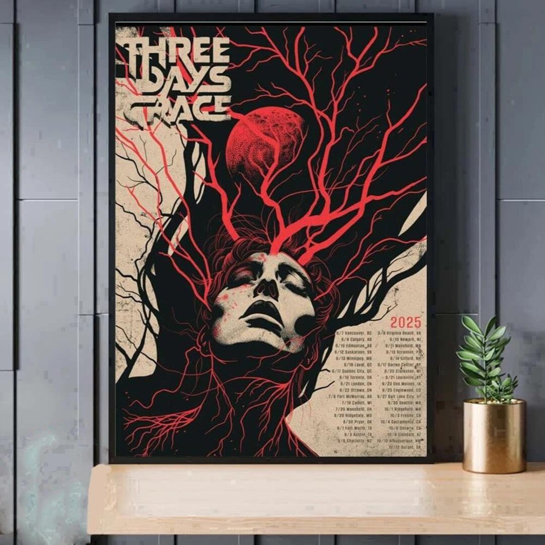 Three Days Grace 2025 Tour Poster - Etsy