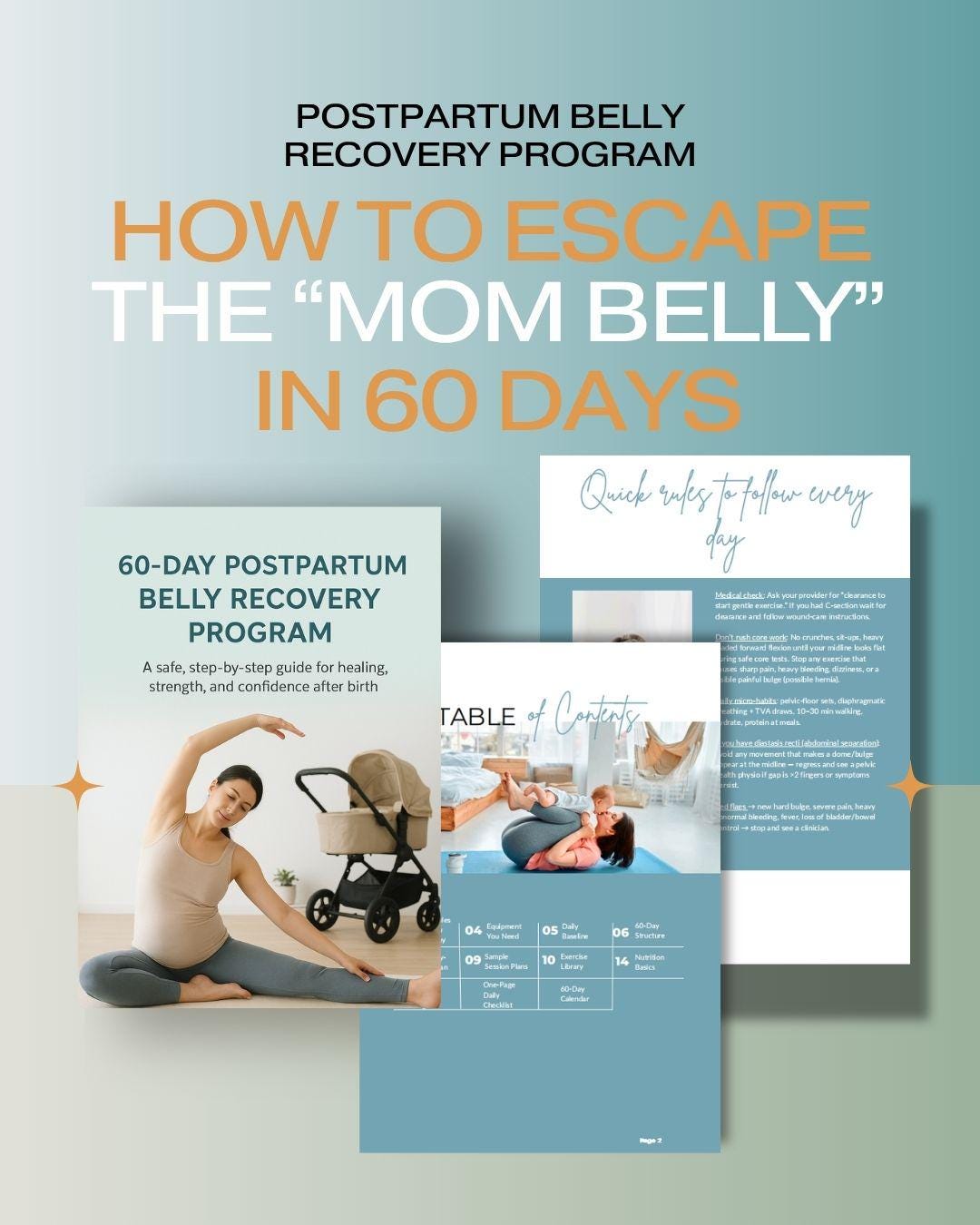How to Escape ''mom Belly'' in 60 Days | Step by Step Postpartum ...