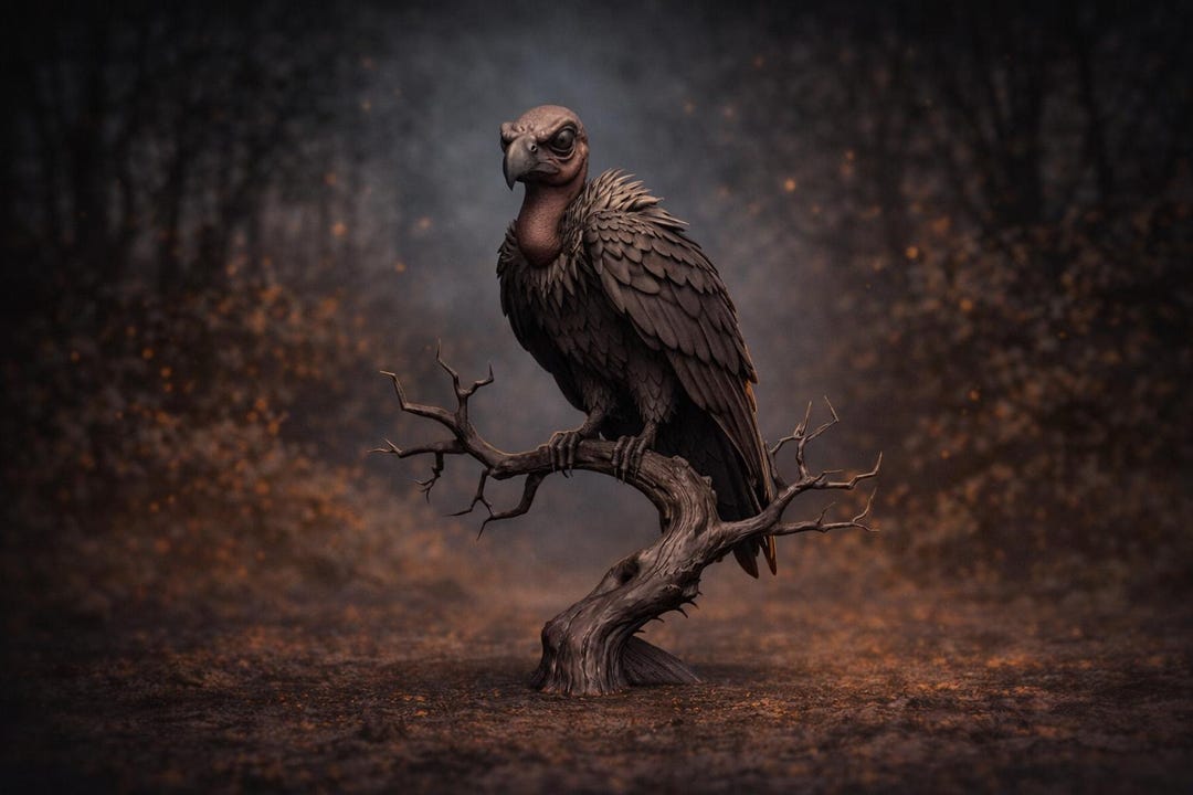 Griffon Vulture STL Model | Realistic Bird Figurine (digital Download ...
