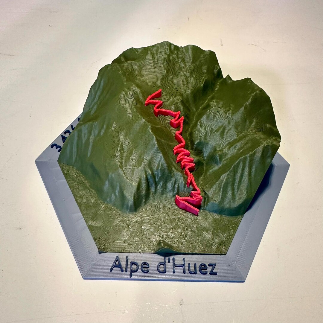 3D Printed Cycling Route Terrain Model: Famous Route Maps - Etsy