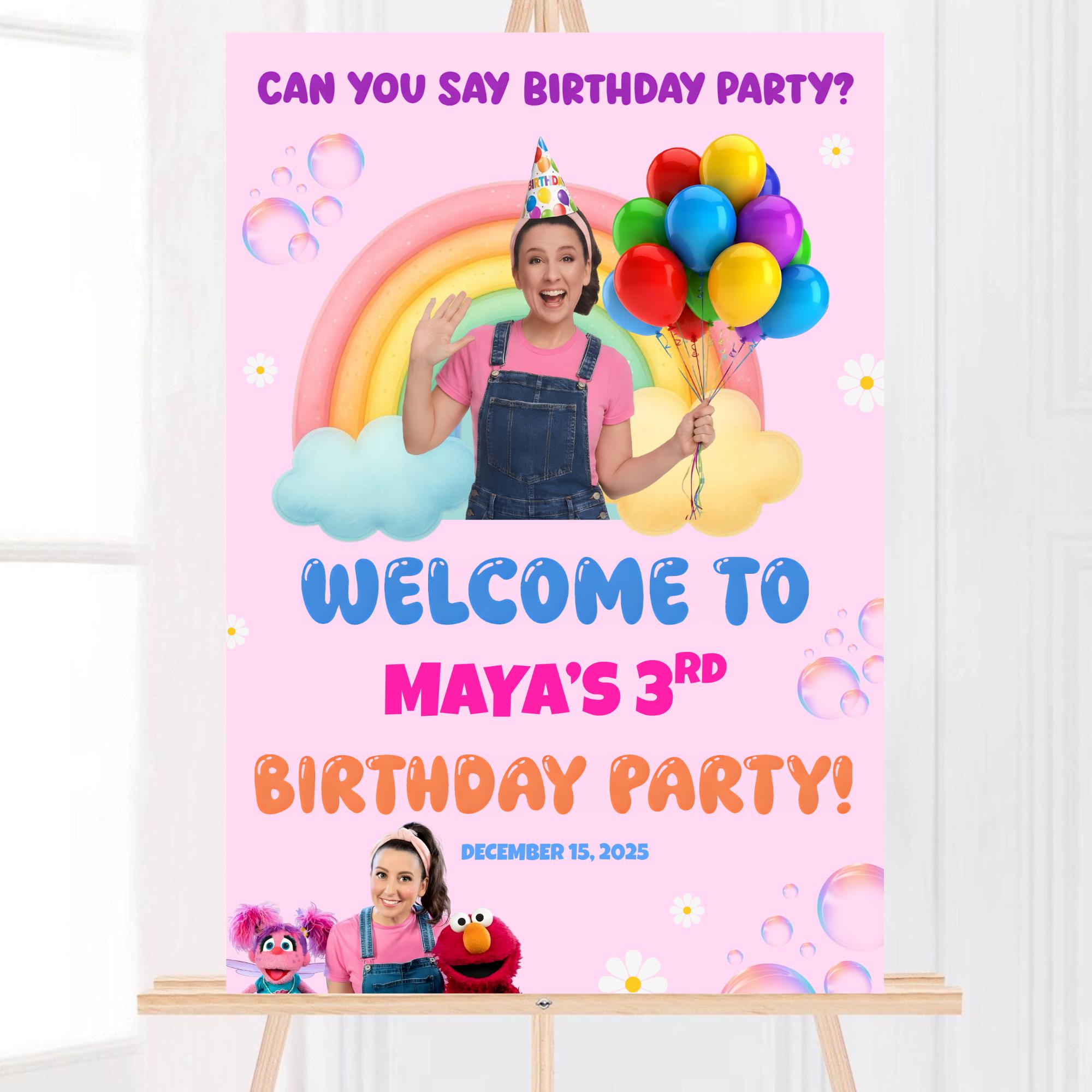Editable Ms Rachel Welcome Sign for Birthday Decor, Customizable Party ...