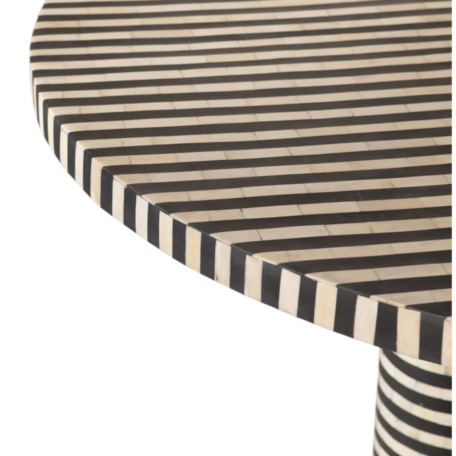 Adan Bone Inlay Round Dining Table Black - Etsy
