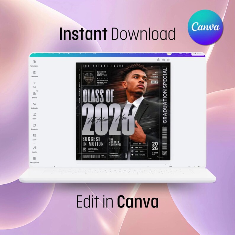 Graduation Flyer Class of 2026 Canva Template | Success in Motion ...