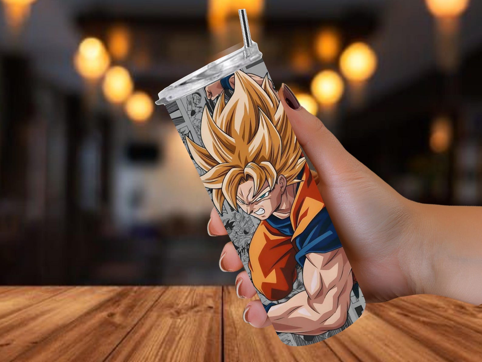 Goku Manga Tumbler Wrap: Dragon Ball Anime Sublimation Design (PNG ...
