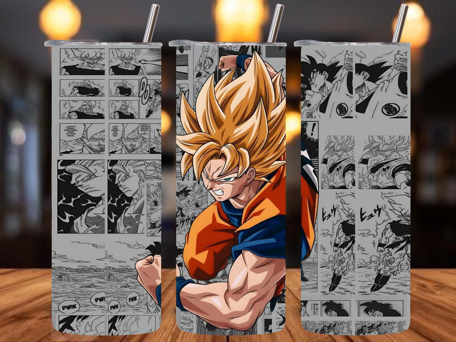 Goku Manga Tumbler Wrap: Dragon Ball Anime Sublimation Design (PNG ...
