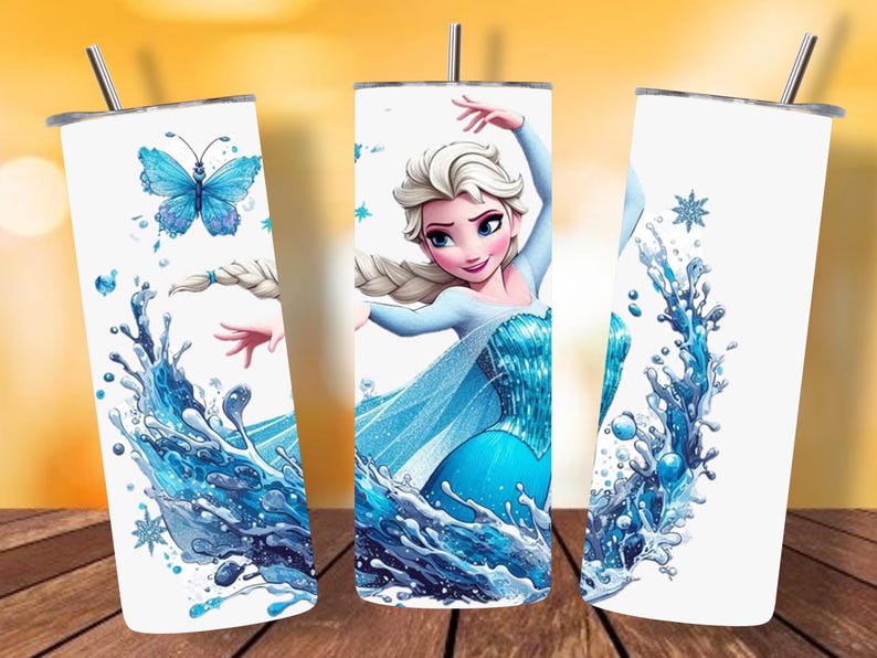 Ice Princess Tumbler Wrap PNG: Frozen Inspired Sublimation Design ...