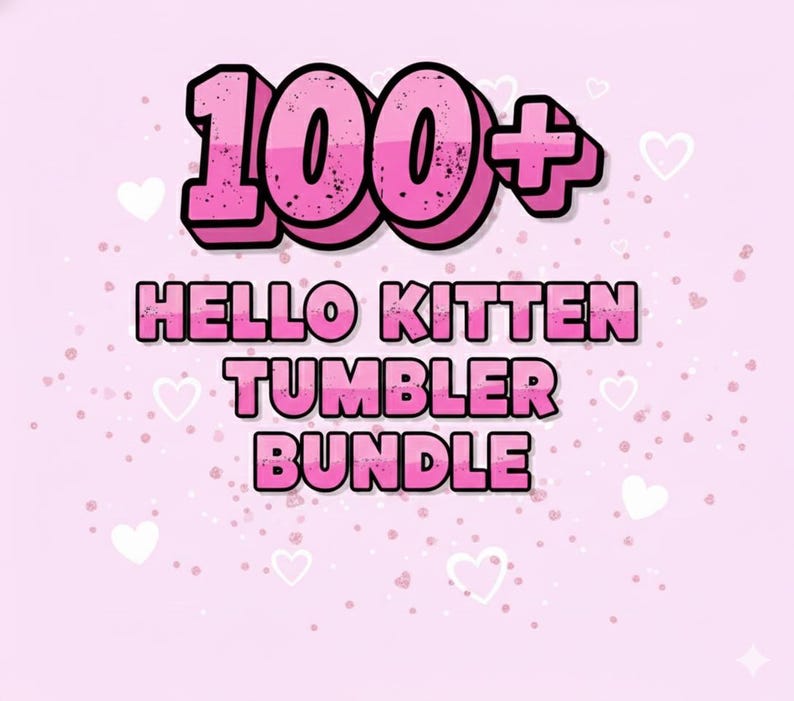 100+ Kawaii Kitten 20oz Tumbler Wraps | Kids Cartoon Tumbler Wrap ...