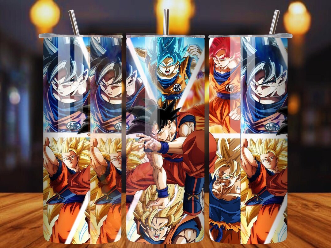 Goku & Gohan Tumbler Wrap PNG: Anime Sublimation Design (digital ...
