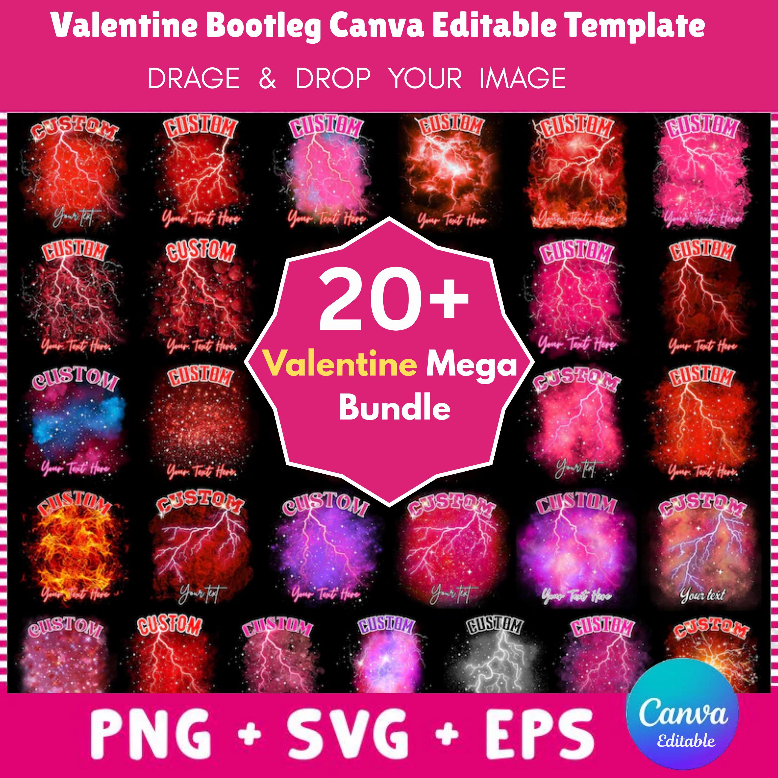 20+ Valentine Bootleg Canva Templates | 90s Vintage Rap Tee | Editable ...