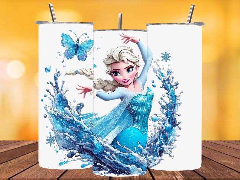 Ice Princess Tumbler Wrap PNG: Frozen Inspired Sublimation Design ...