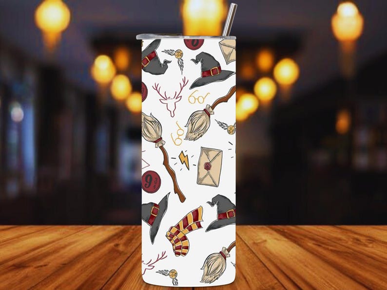 Harry Potter Tumbler Wrap PNG: Wizard School Sublimation Design ...