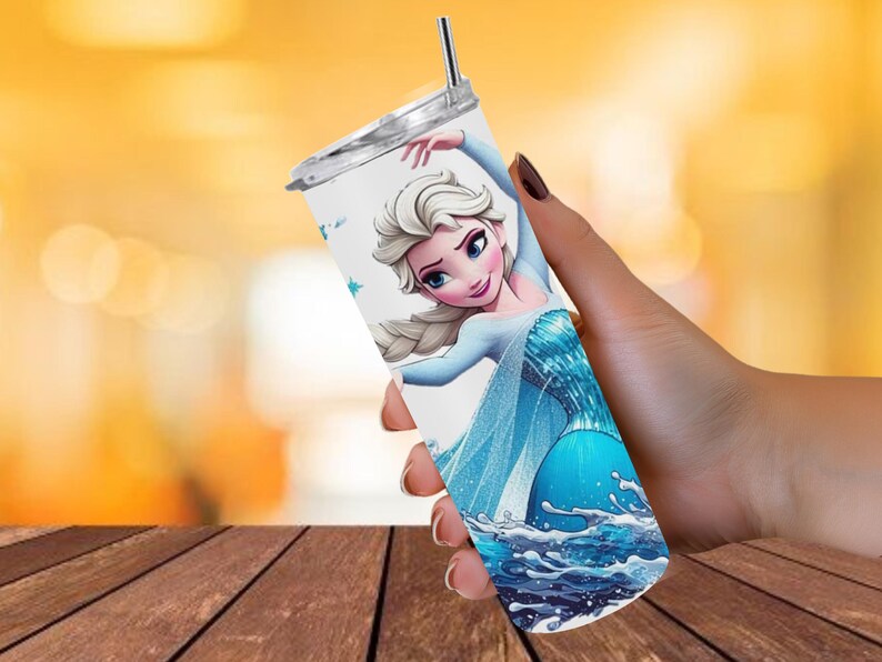 Ice Princess Tumbler Wrap PNG: Frozen Inspired Sublimation Design ...