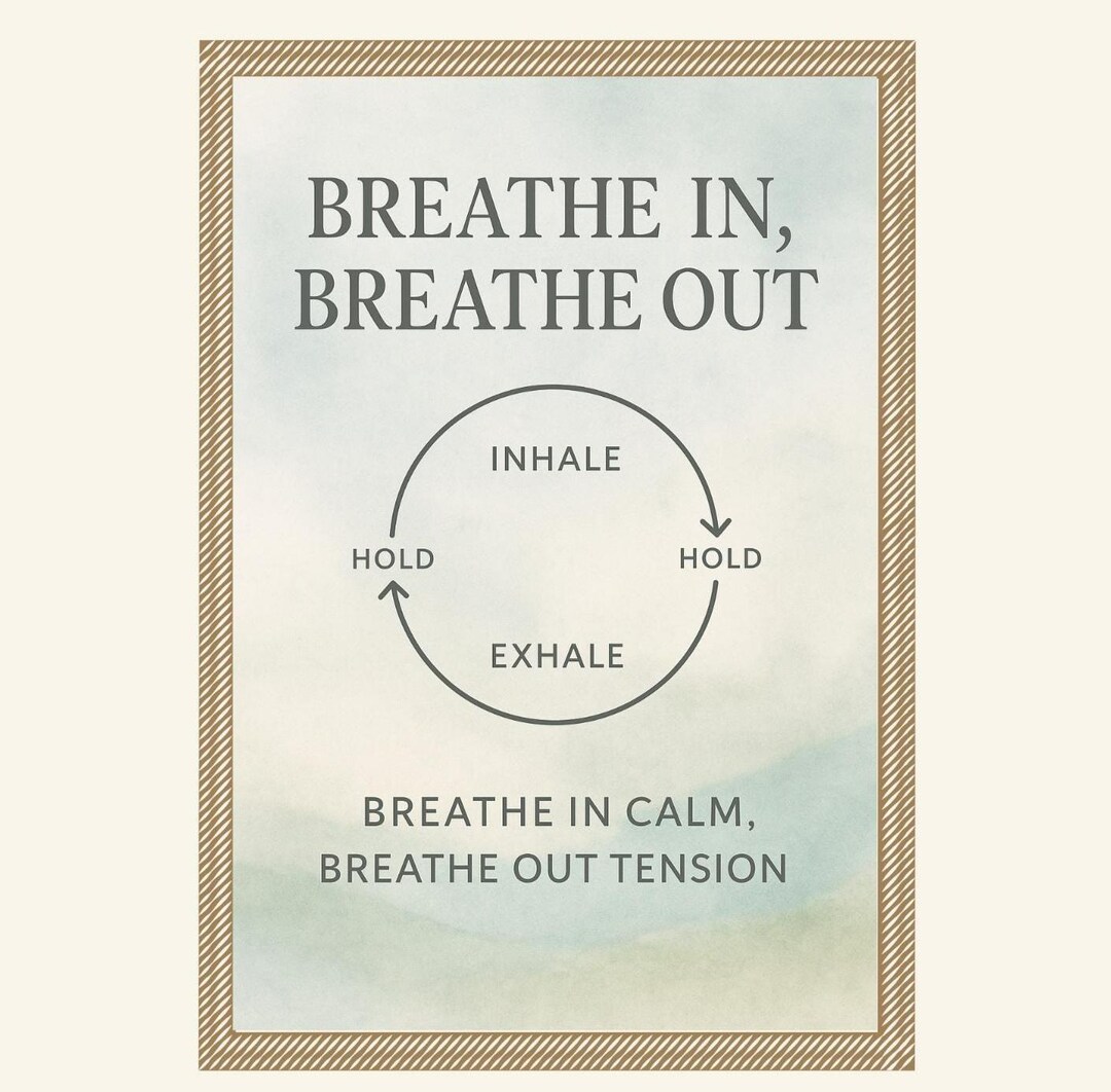 Breathe in Breathe Out Printable Wall Art Mindfulness Breathing Guide ...
