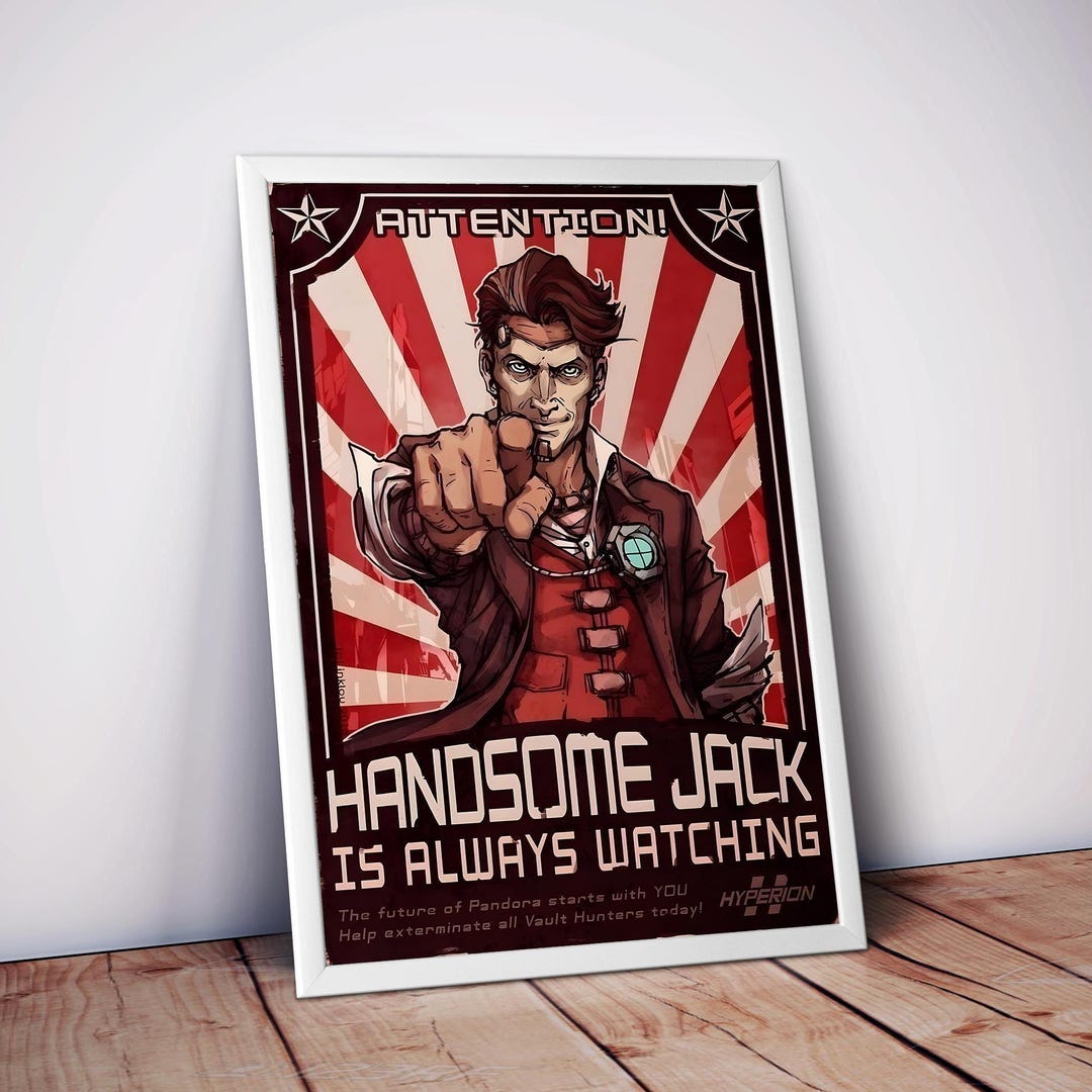 Handsome Jack Poster | Video Game Poster | High Quality Matte Print ...