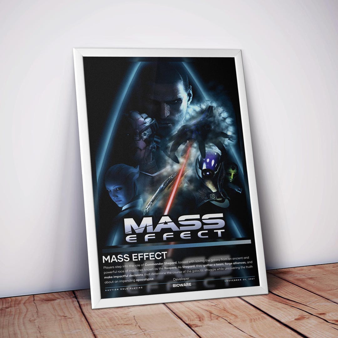 Mass Effect Poster | Video Game Poster | 4 Colors | High Quality Print ...