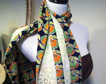 Japanese silk scarf | Etsy