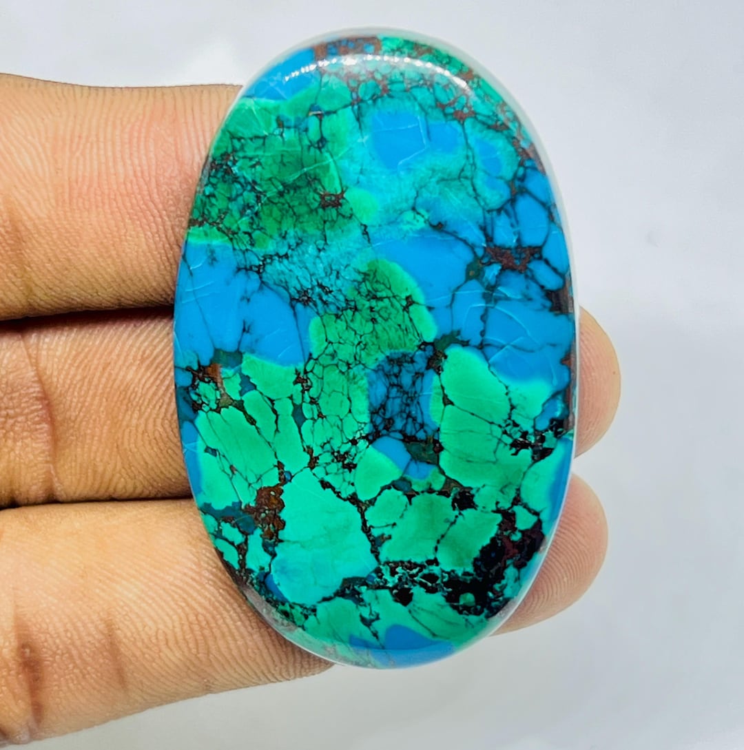 AAA Peruvian Chrysocolla Cabochon: Blue-green Healing Crystal Stone ...