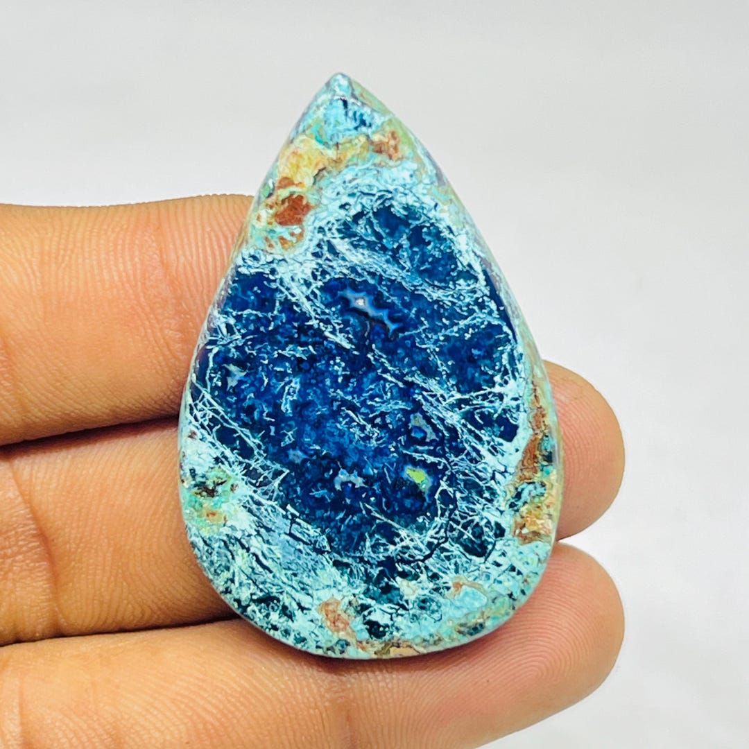 Azurite Cabochon Gemstone: Deep Blue Crystal Healing Stone (66 Carat ...