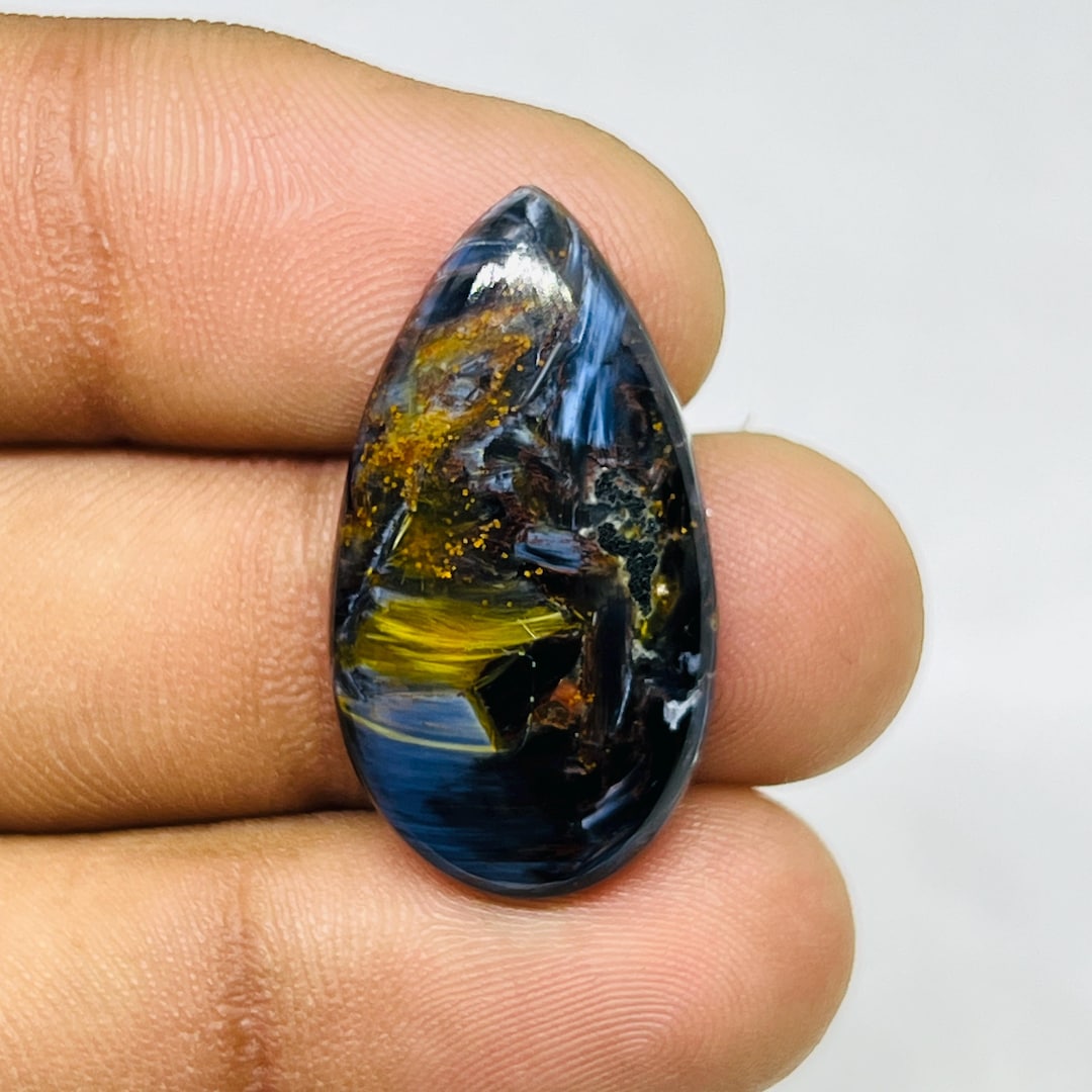 Pietersite Cabochon: Rare 'tempest Stone' Healing Crystal (15 Carat) - Etsy