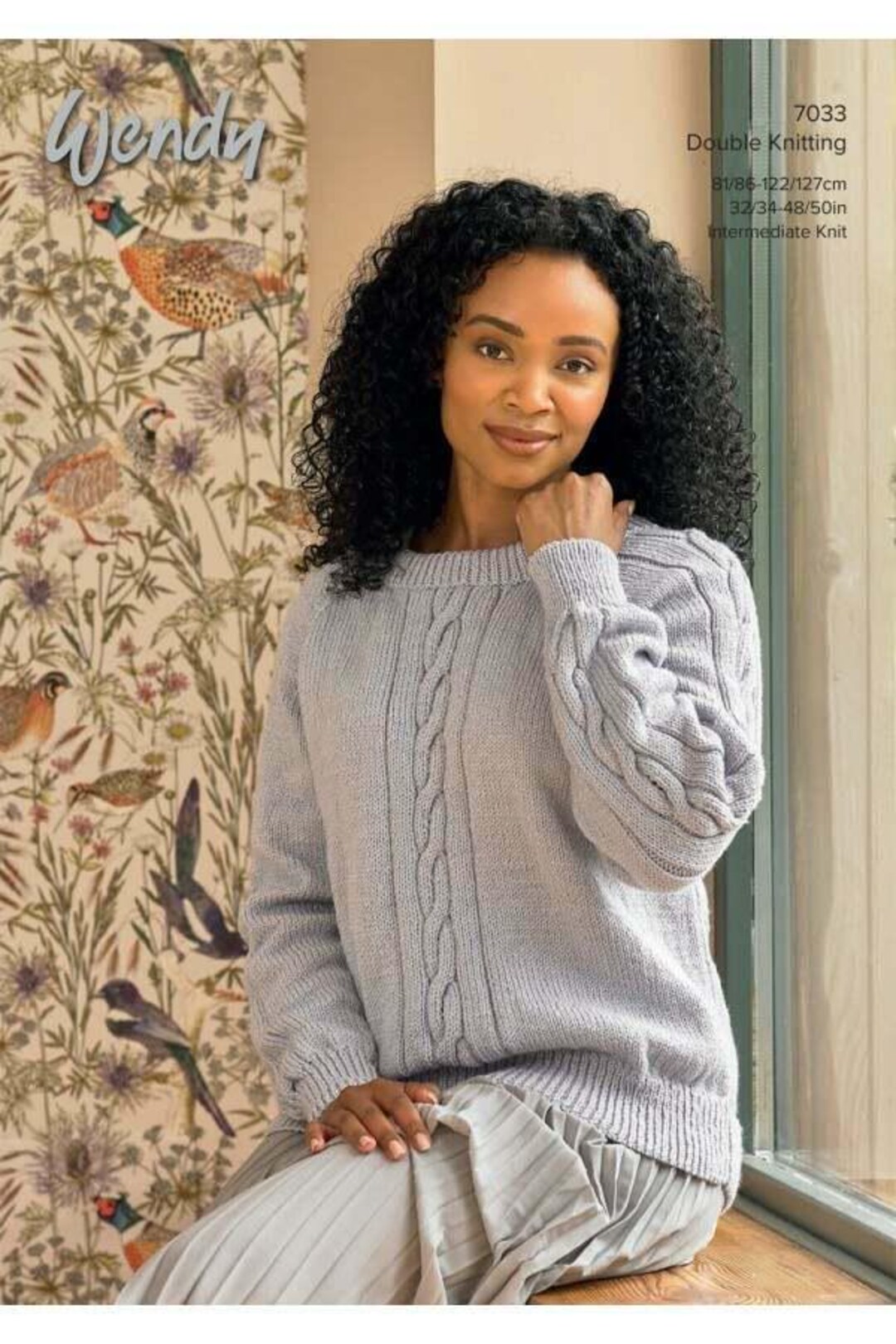 Wendy Double Knitting Yarn Wool Pattern Leaflet 7033 Ladies Sweaters 32 ...