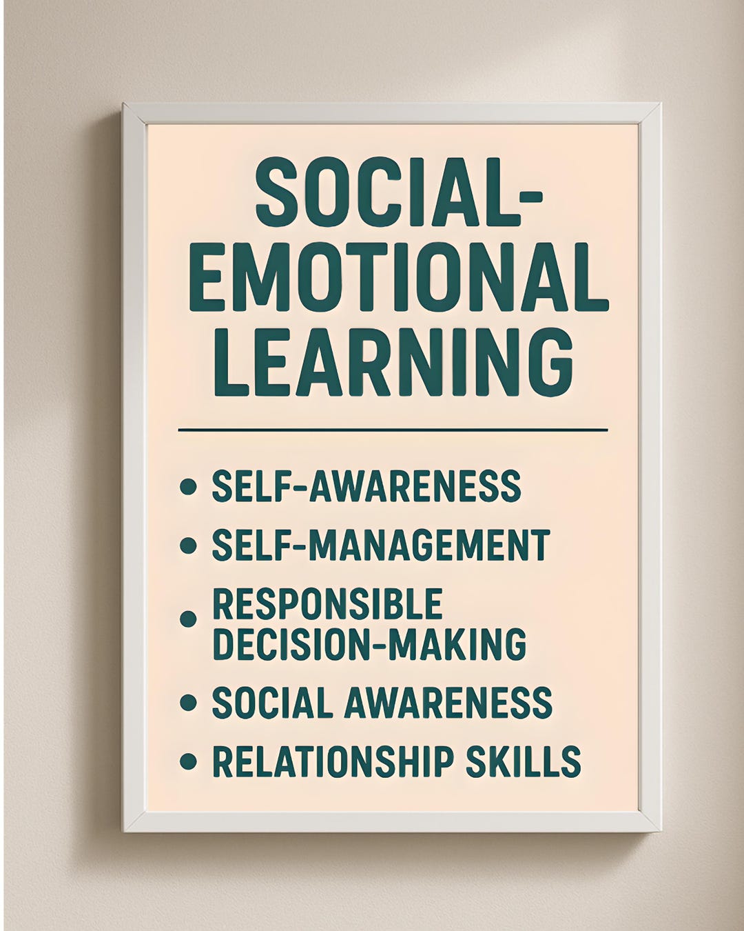 Social Emotional Learning Poster, SEL Classroom Poster, Counseling ...