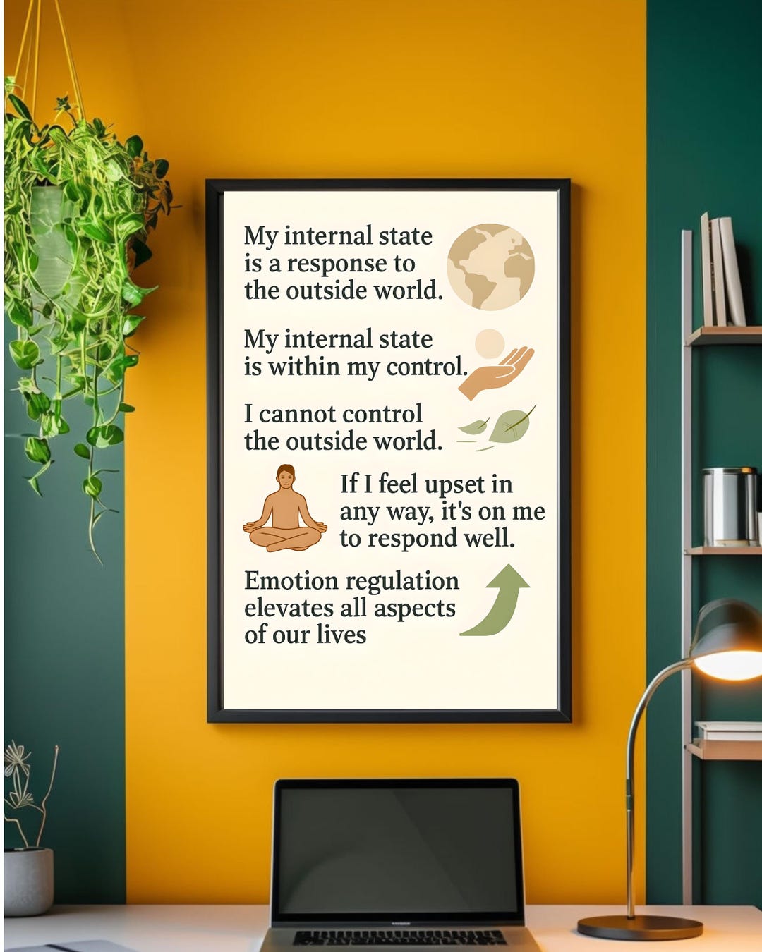 Emotion Regulation Poster, Mindfulness SEL Classroom Poster, Counseling ...