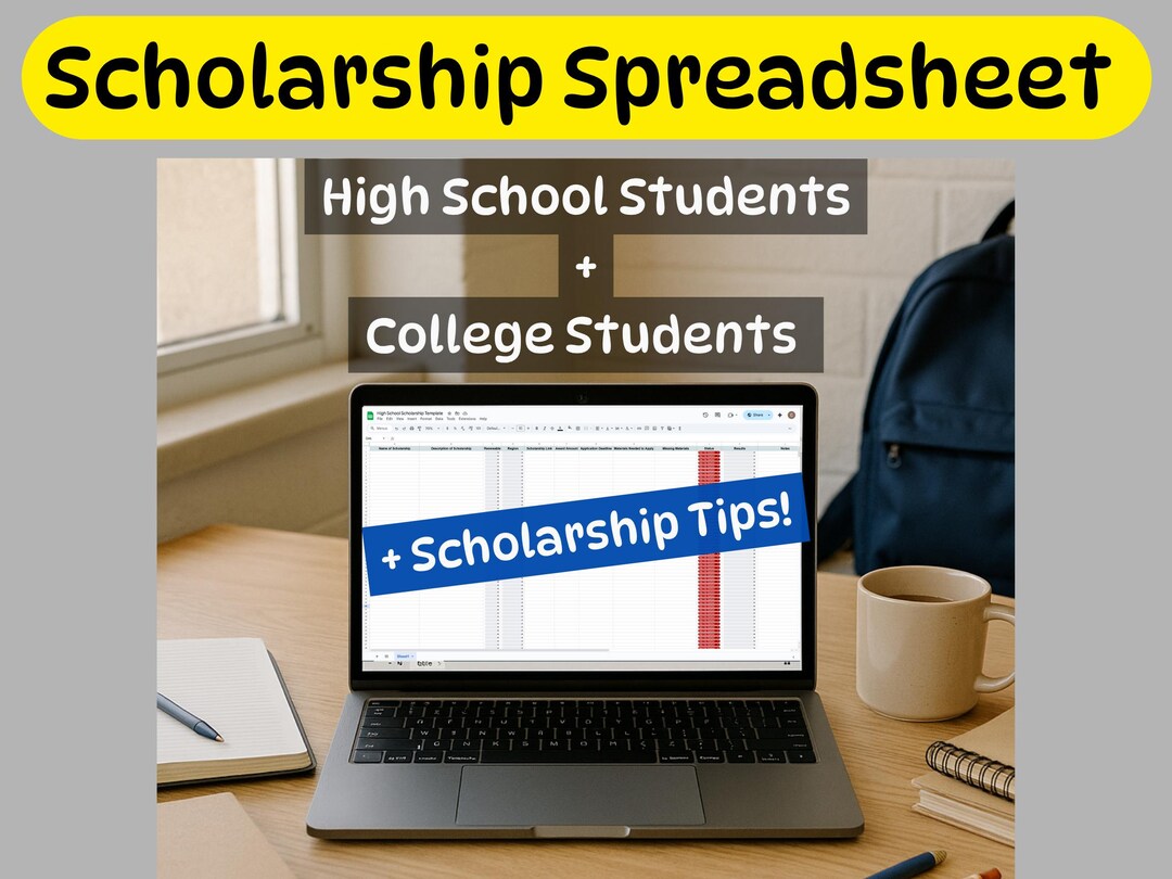 Scholarship Tracker Spreadsheet Template, High School Scholarship Tips ...