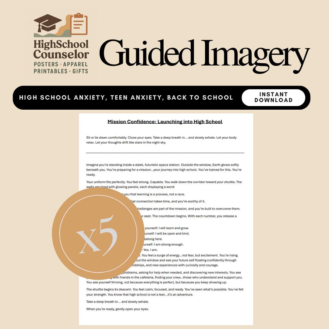 Back to School Anxiety Guided Imagery, Mindfulness Script, Anxiety ...