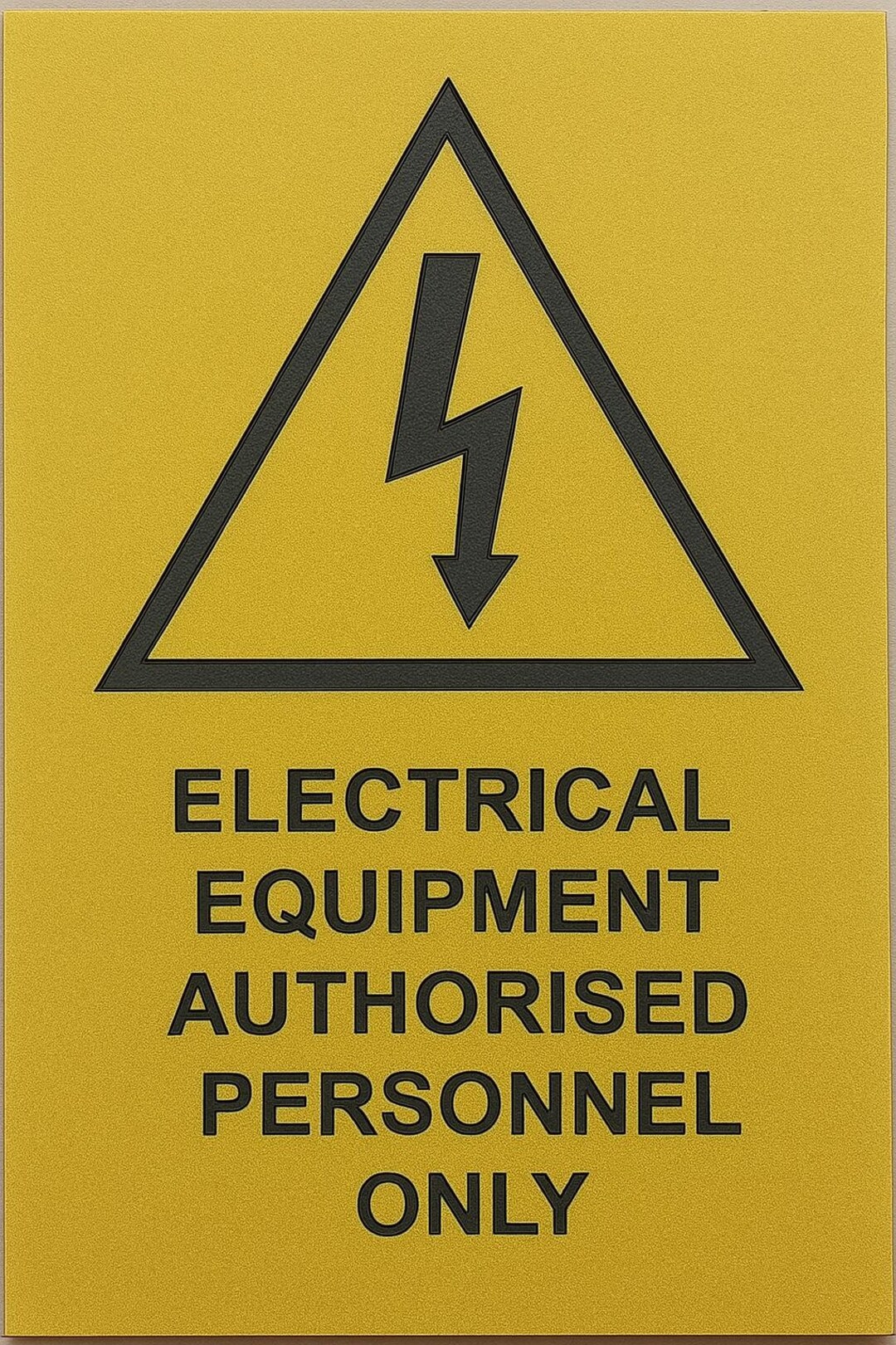 Electrical Equipment Safety Sign – Traffolyte Engraved | Authorised ...