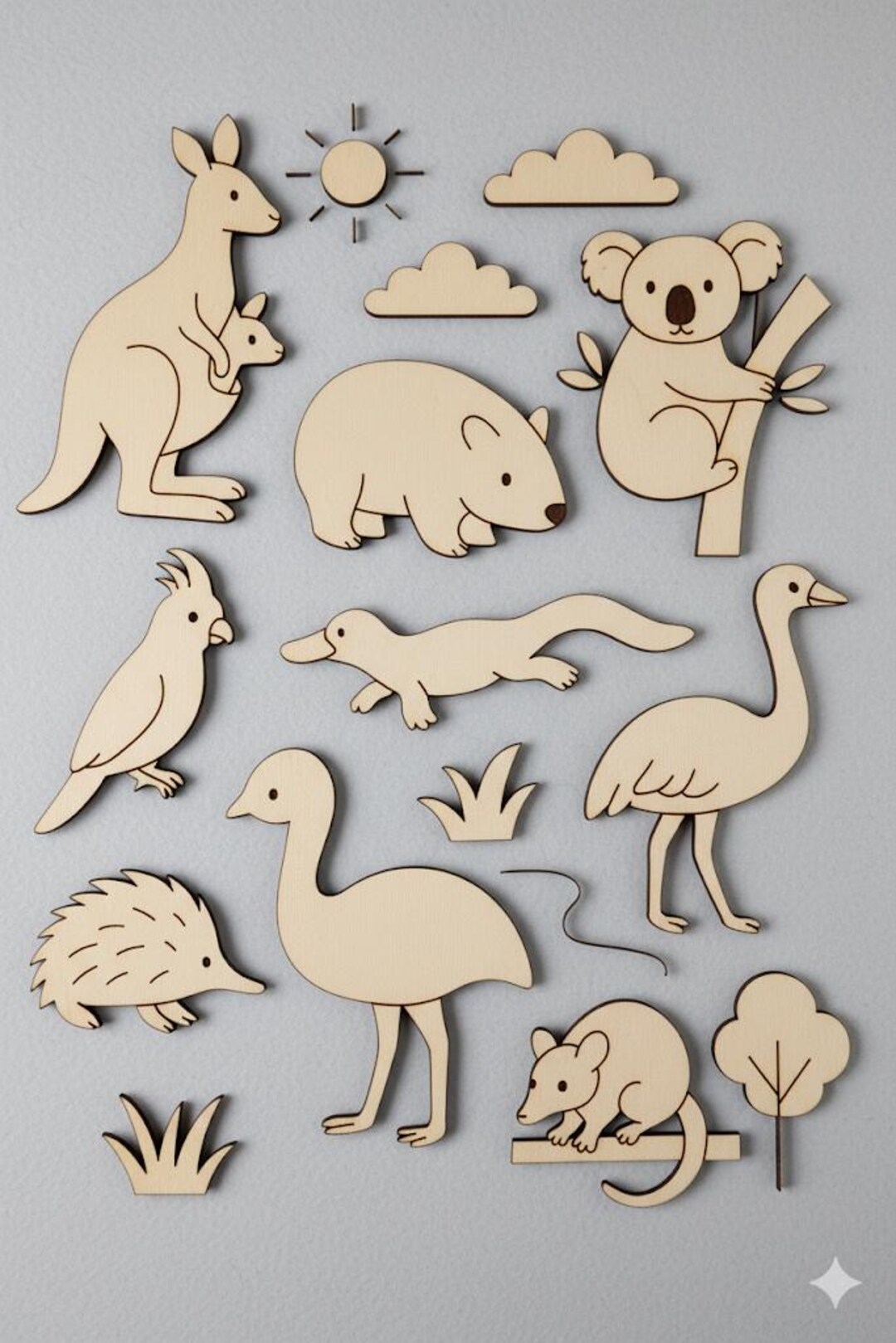 Australian Animal MDF Cut Outs – Craft Shapes, DIY Projects ...