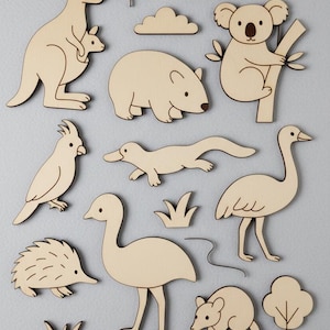 Australian Animal MDF Cut Outs – Craft Shapes, DIY Projects ...