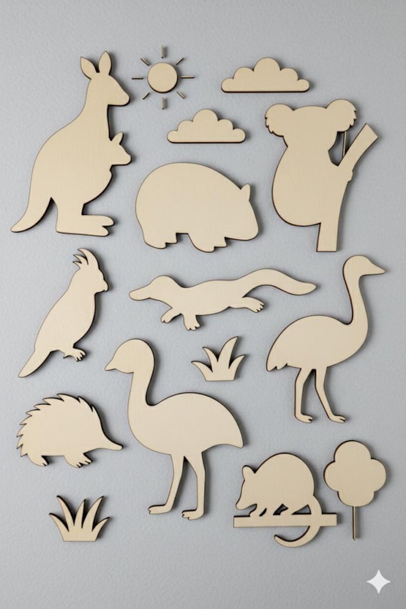 Australian Animal MDF Cut Outs – Craft Shapes, DIY Projects ...