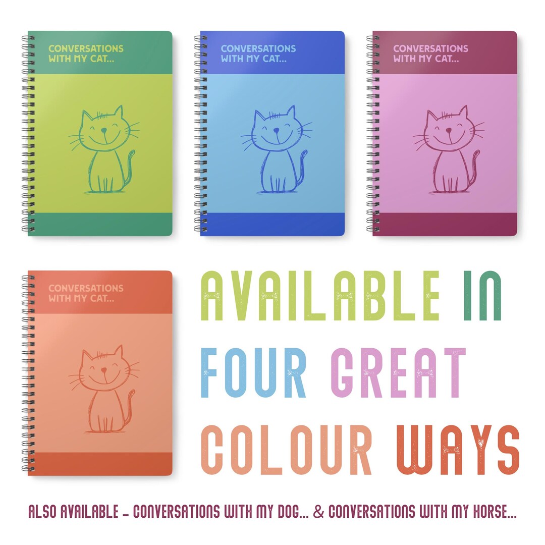 Conversations With My Cat A5 Notebook, Lined Journal, Cat Lover Gift ...