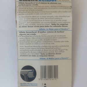 Gillette Sensor Excel 93's Original New Old Stock Metal Handle + 1 ...