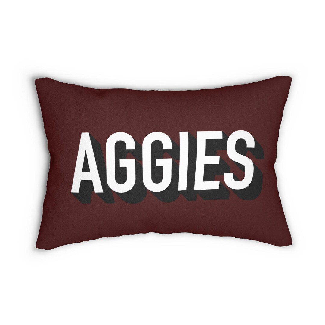 Aggies Whoop Lumbar Pillow - College Dorm Decor, Graduation Gift, Texas ...