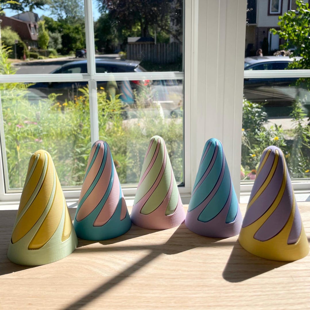 3D Printed Impossible Cone Fidget Toy: Passthrough Vortex Desk Decor - Etsy