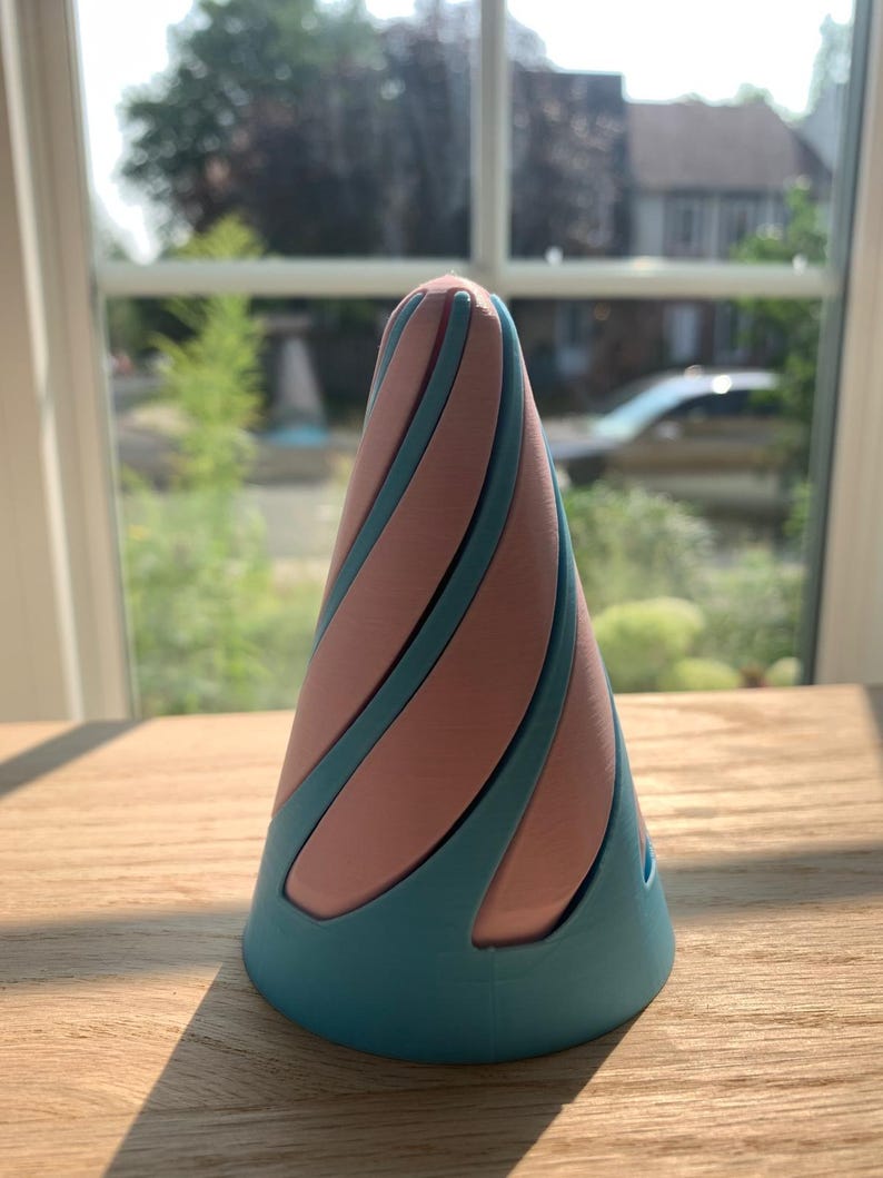 3D Printed Impossible Cone Fidget Toy: Passthrough Vortex Desk Decor ...