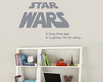A Long Time Ago in a Galaxy Far Far Away Star Wars Wall Decal Poster ...