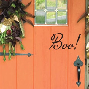 Boo - Vinyl Halloween Decal - Etsy