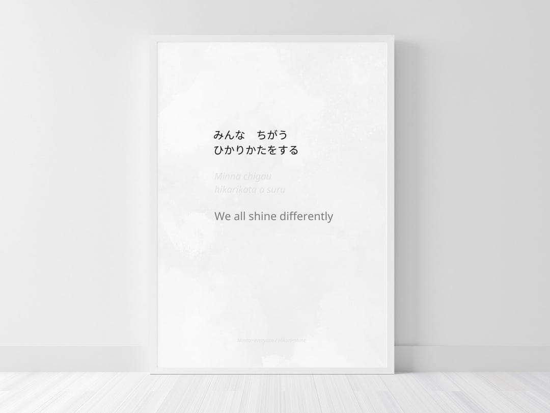 Bilingual Affirmation Poster – Japanese + English – Digital Download ...