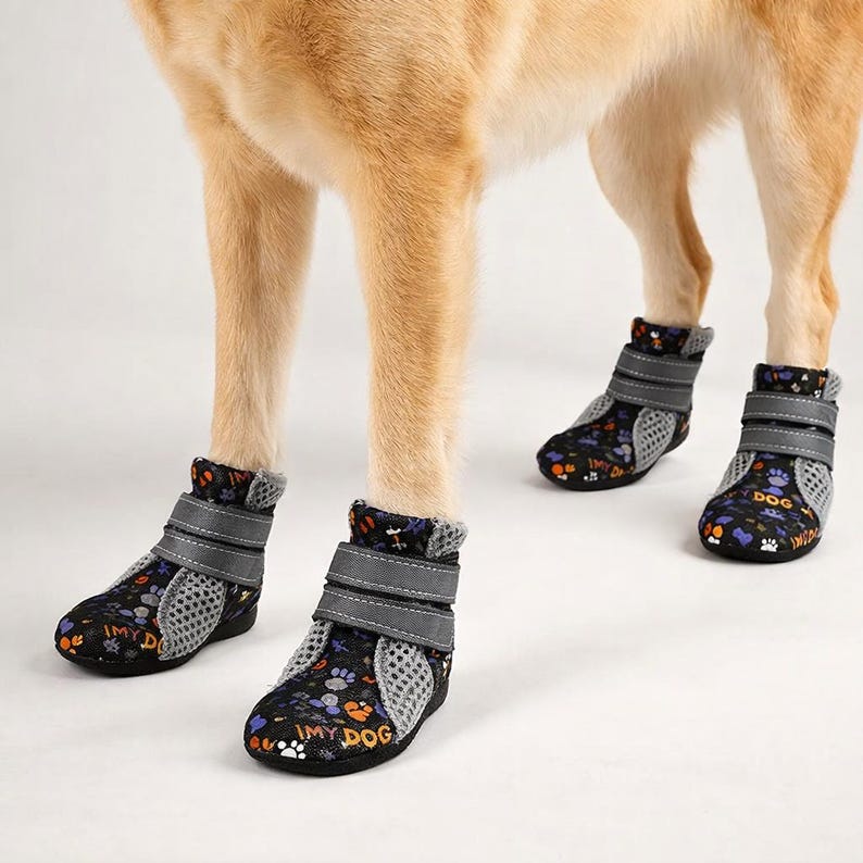 Breathable Dog Shoes With Adjustable Straps, Lightweight Mesh Dog Boots ...