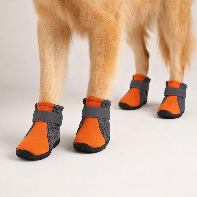 Breathable Dog Shoes With Adjustable Straps, Lightweight Mesh Dog Boots ...