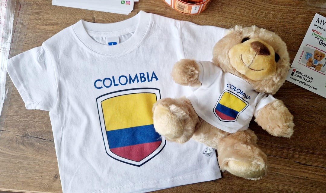 Colombia Matching Teddy Bear & Garment Set - Etsy