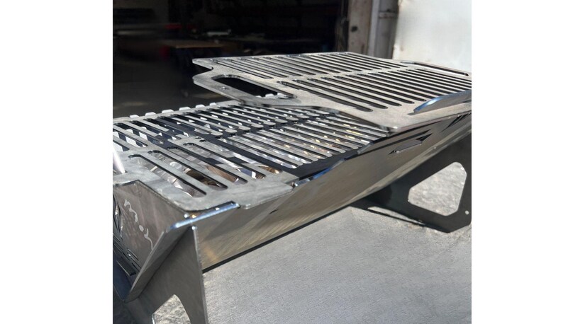 Foldable Laser-cut Steel Fire Pit BBQ Grill - Camping & Garden - Etsy