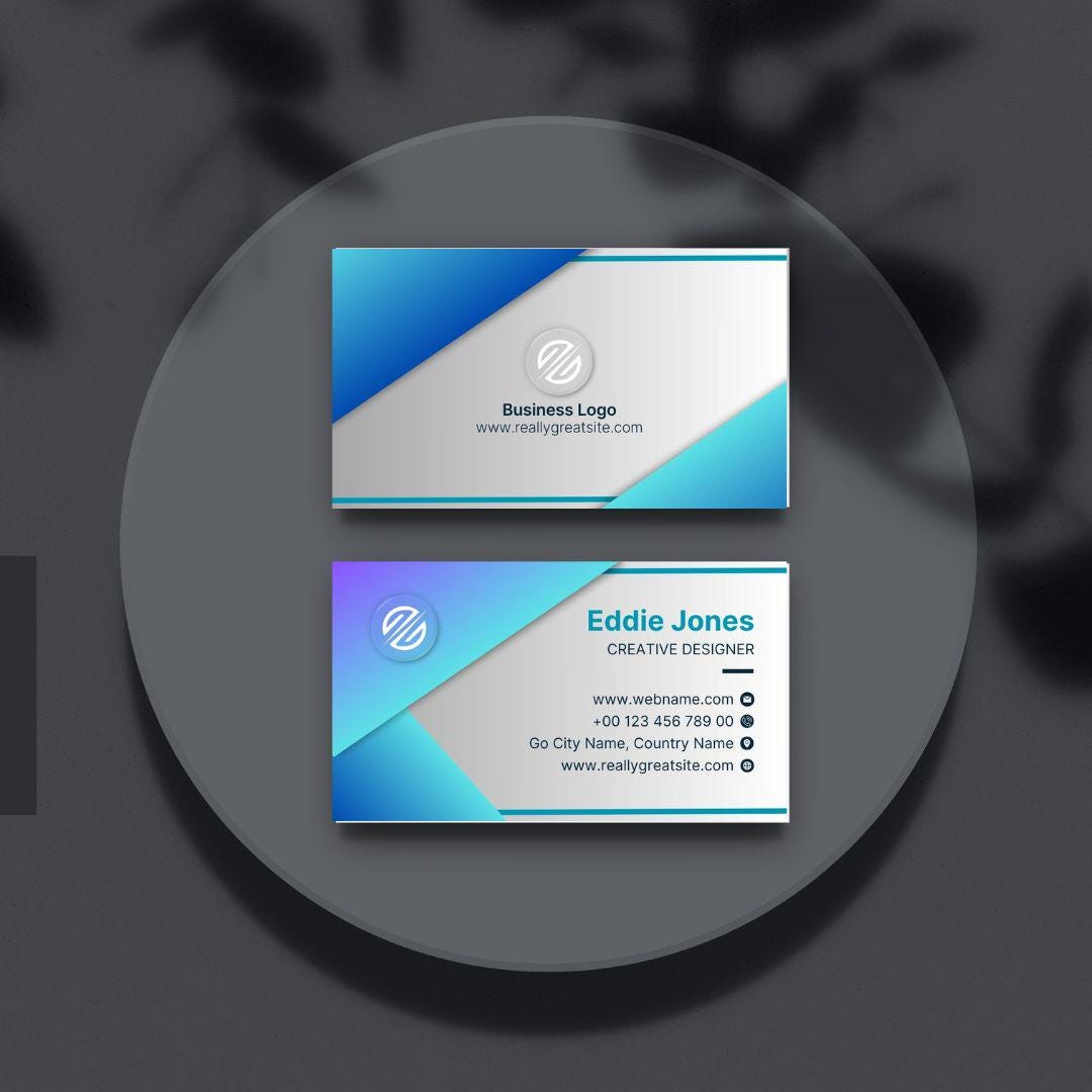 Editable Minimalist Business Card Template Double Sided Canva Business ...